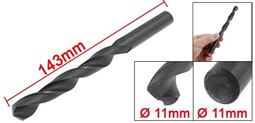 uxcell® Metal Marble Drilling High Speed Steel 11mm Dia.Spiral Drill Bit Black
