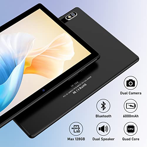 TPZ 10.1 inch Tablet, Android 10 OS,128GB Expansion, Wi-Fi Tablets with Google Certified, HD IPS Large Screen, Dual Camera & Speaker, Support Bluetooth, Microsoft Office - 3PCS