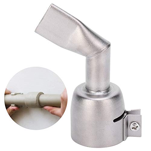 Welding Gun Nozzle, 2Pcs 120 Degree Hot Air Gun Welding Nozzle Stainless Steel Flat Nozzle Weld Torch Accessories for PVC PP