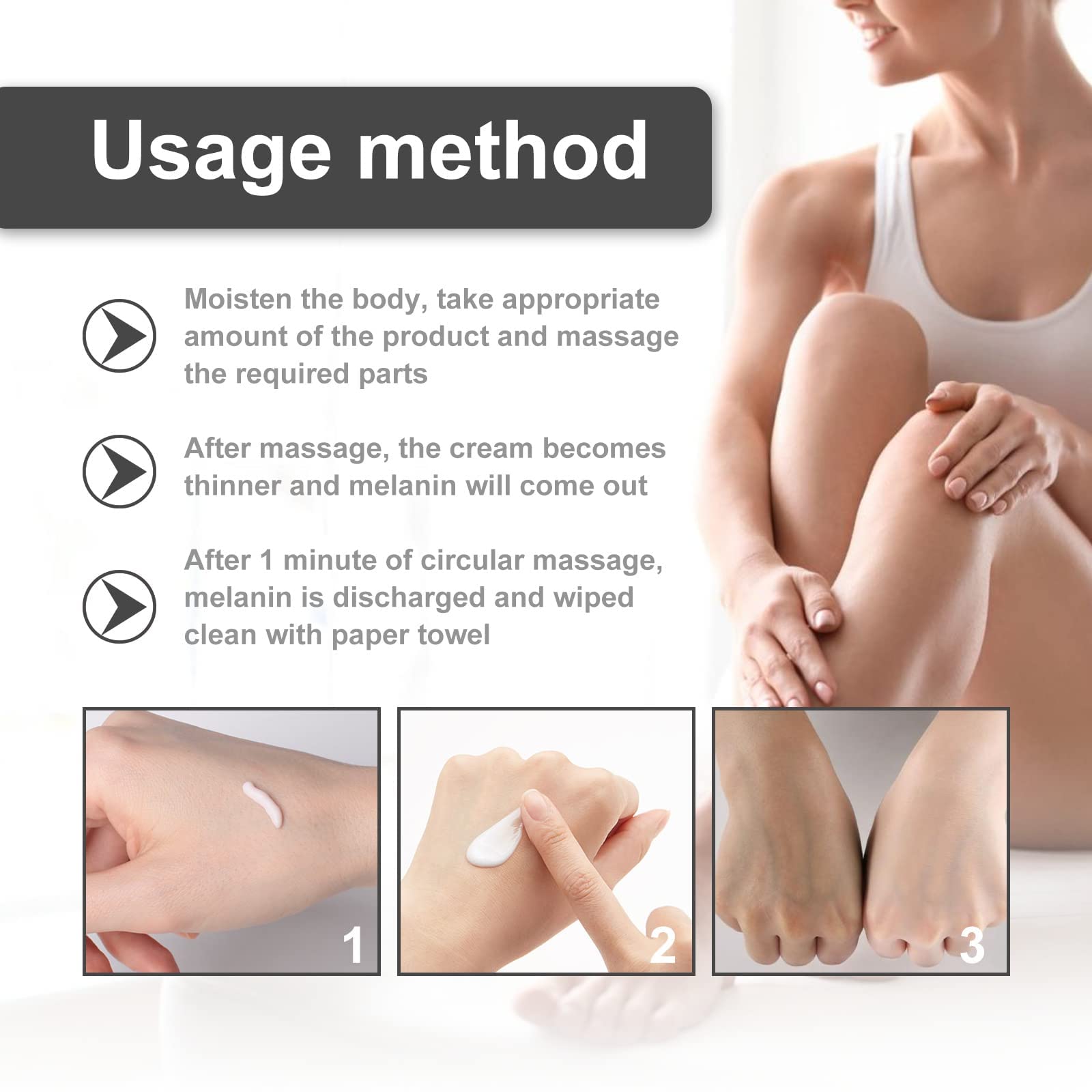 Lazzmonk 3Pcs Jaysuing Underarm Thigh Dark Cream, Snow Bleach Cream for Private Part