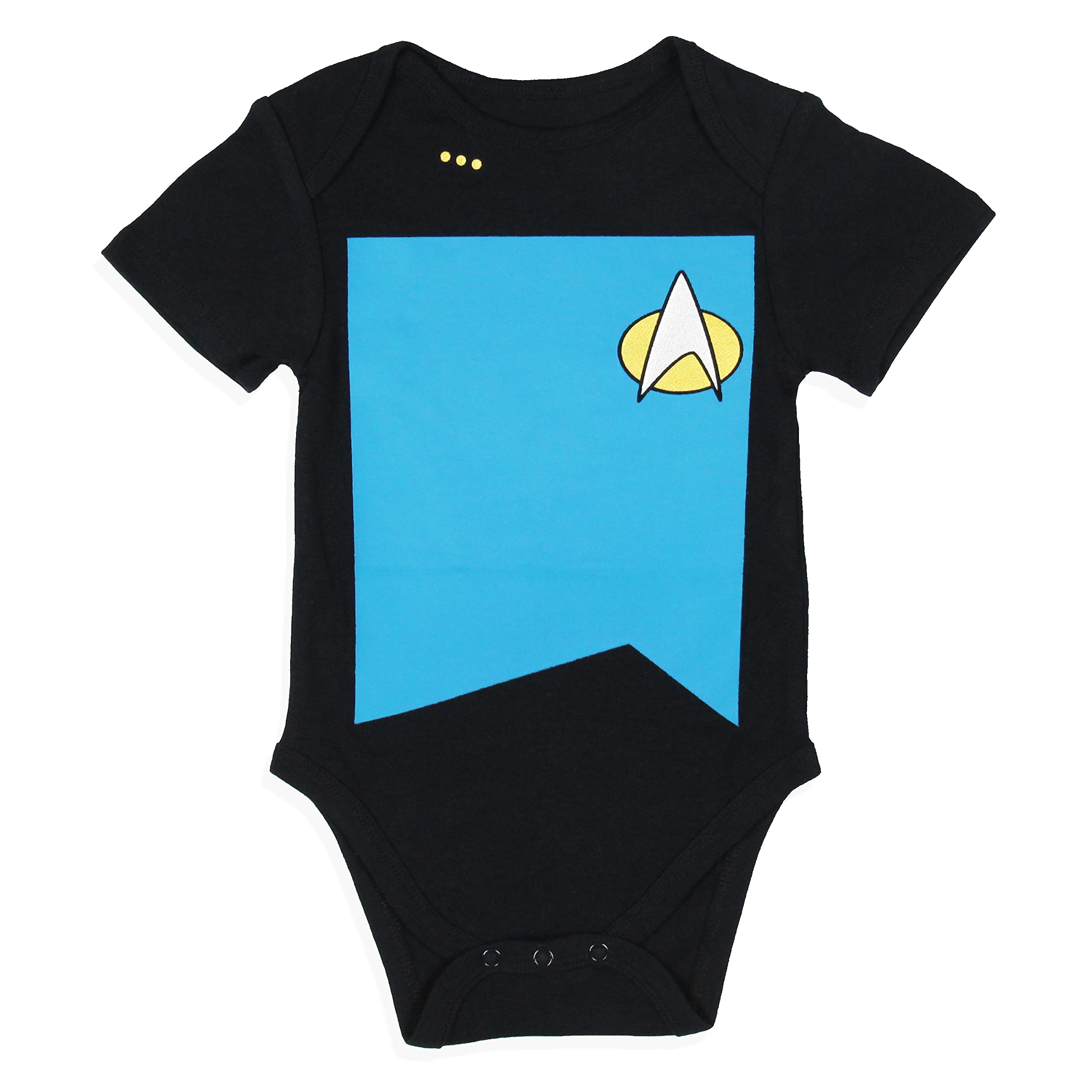 Star Trek: The Next Generation Infant Boys' Primary Colors Crew Uniform Red Gold Blue Sleeper 3 Pack Sleep Pajama (3 Months)