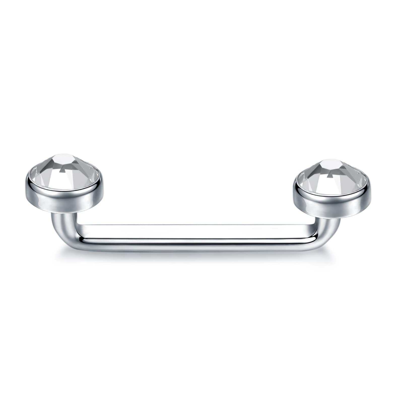 Oveta Titanium G23 Dermal Anchors Tops and Bases 14G Crystal Micro Dermal Anchors Internally Threaded Replacement for Women Men 4mm 5mm (16+5+5)