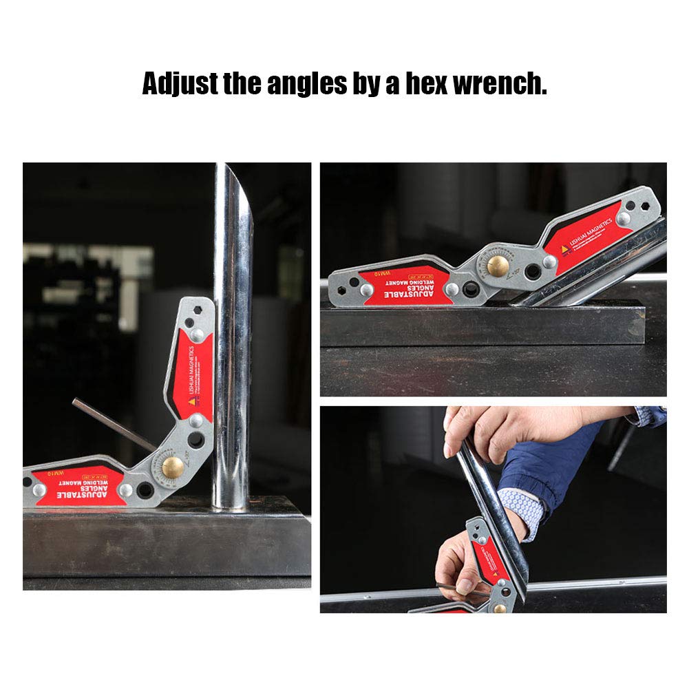 Welding Holder, 20°-200° 12cm / 4.7inch Mini Multi Adjustable Angles Welding Magnet Magnetic Holder Welder Tool Accessories Welding Tool Holder