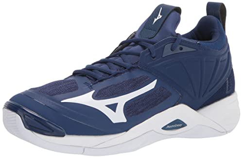 Mizuno Women's Wave Momentum 2 | Women's Indoor Volleyball Shoe | Navy/White | US Women's 7.5