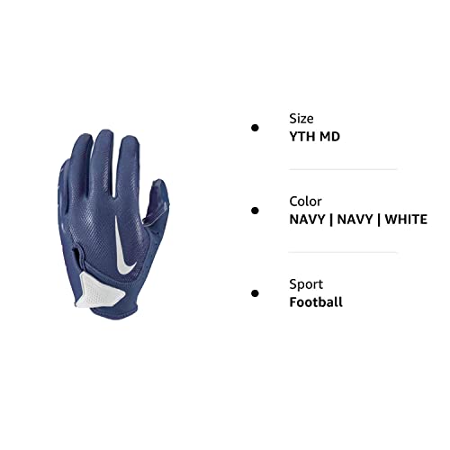 Nike Youth Vapor Jet 7.0 Football Gloves Navy | Navy | White Youth Medium