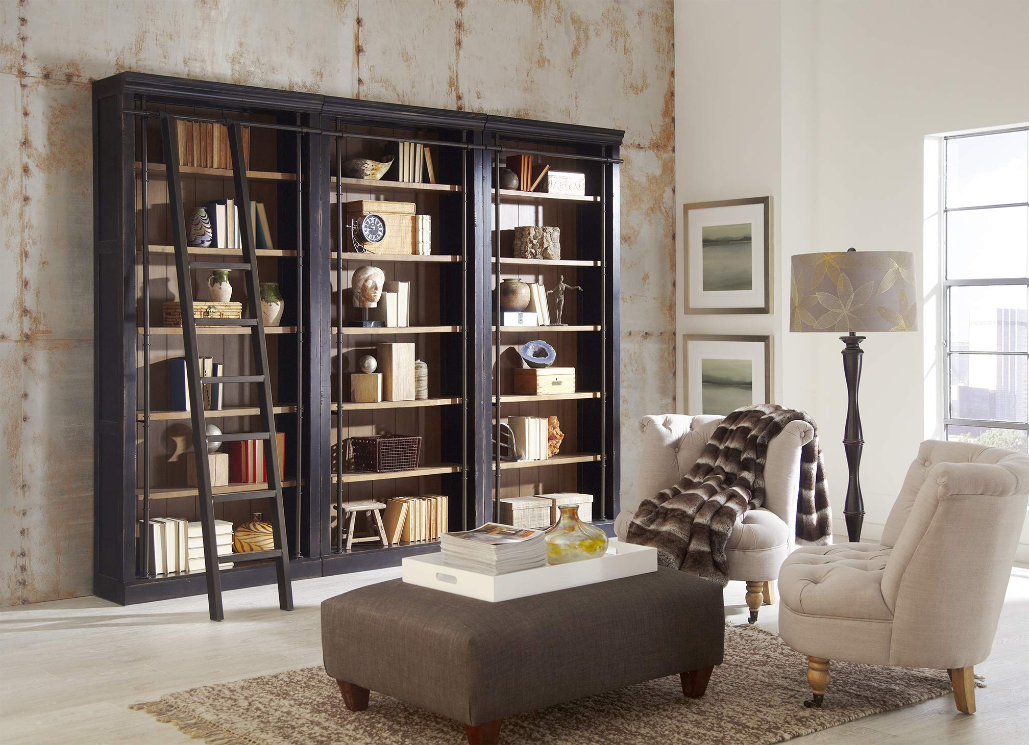 Martin Furniture Toulouse 3 Bookcase Wall, Brown
