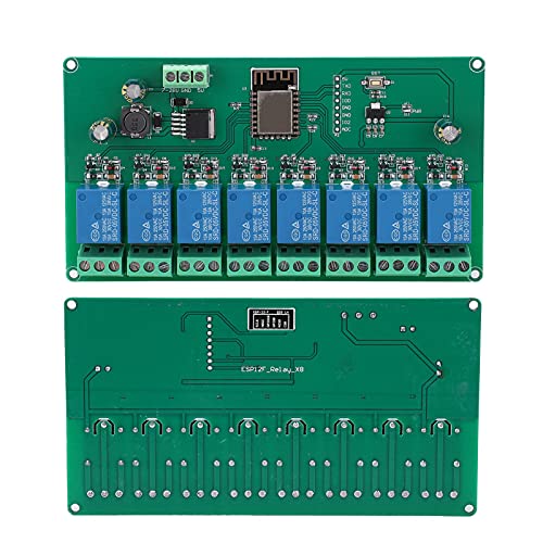WAAZI WiFi 8?Channel Relay Module ESP8266 Development Board DC 7-28V / 5V Voltage Monitoring Relays for Control