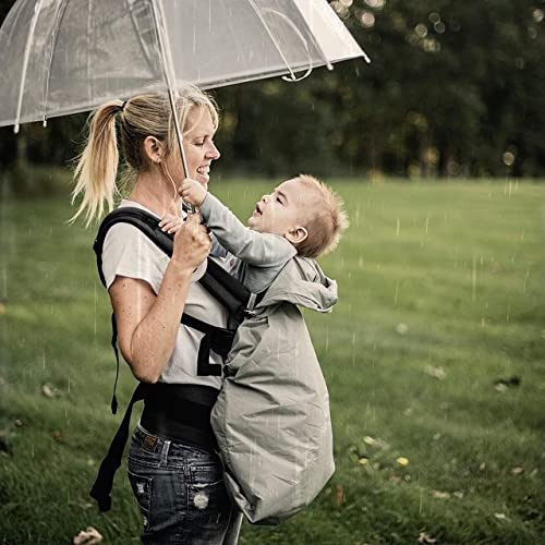 MiaMily Universal Summer Cover for Wind and Rain, with Hood, Universal, Waterproof and Windproof Baby Carrier Cover, Grey