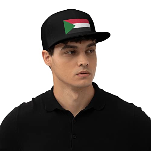 Qauirfe Flag of Sudan Hat Adult Adjustable Baseball Cap Trucker Hats Black