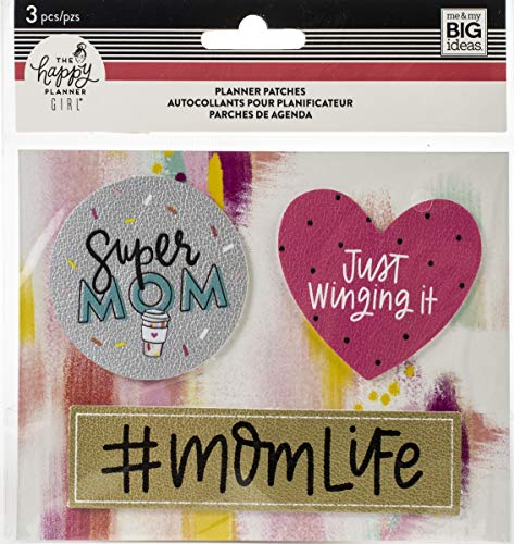 me & my BIG ideas PLANNER PATCHES SUPER MOM, us:one size, Pink, Gold Silver,black, Blue