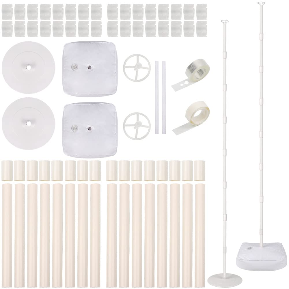 OurWarm Balloon Column Kit Set of 2, 63 inch Balloon Column Stand with Base and Pole, Adjustable Balloon Arch Tower Pillar Kit for Wedding Birthday Party Baby Shower Graduation Decorations
