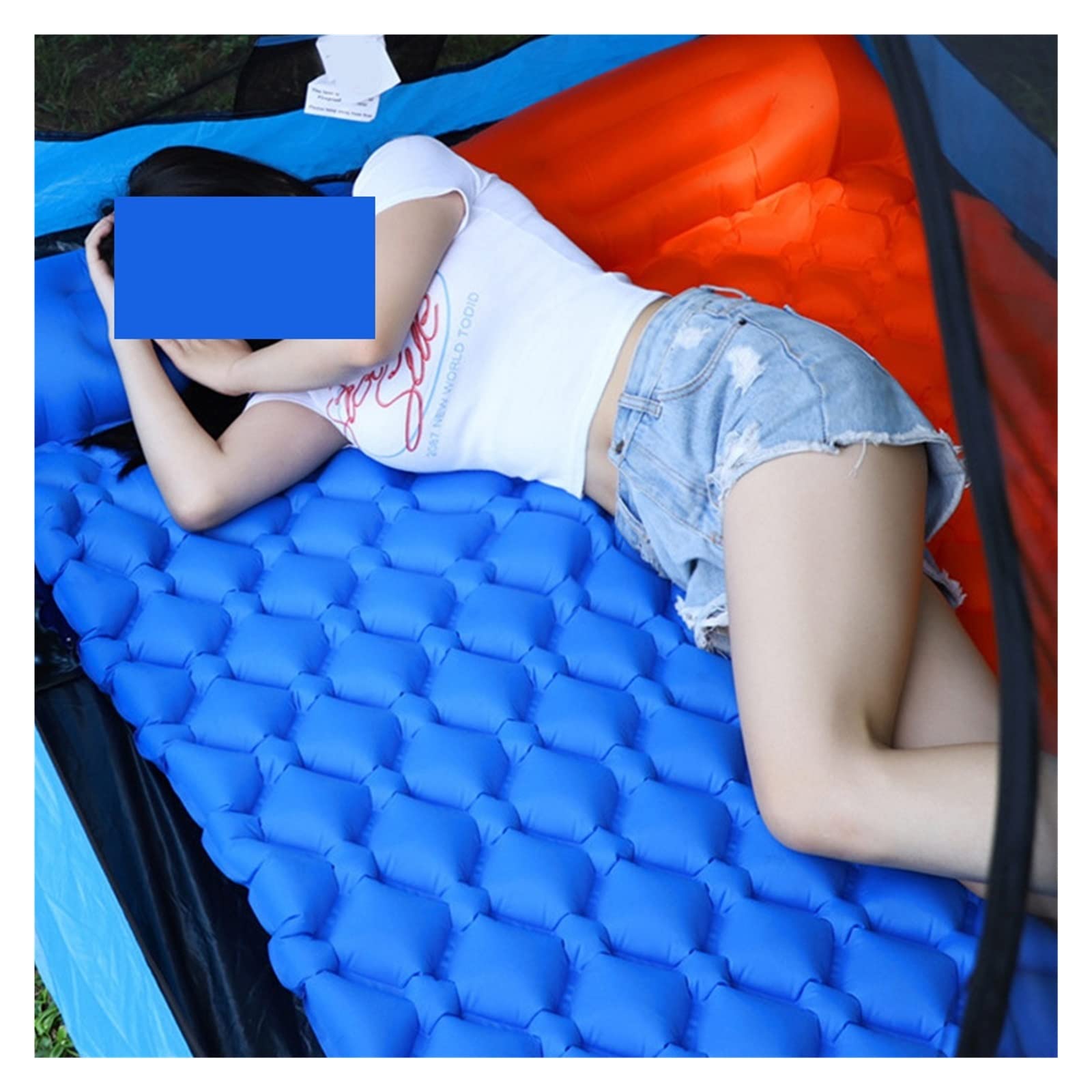 SMKOOP Moisture-Proof Inflatable Cushion Outdoor Camping Sleeping Pad Portable Outdoor Camping Mattress