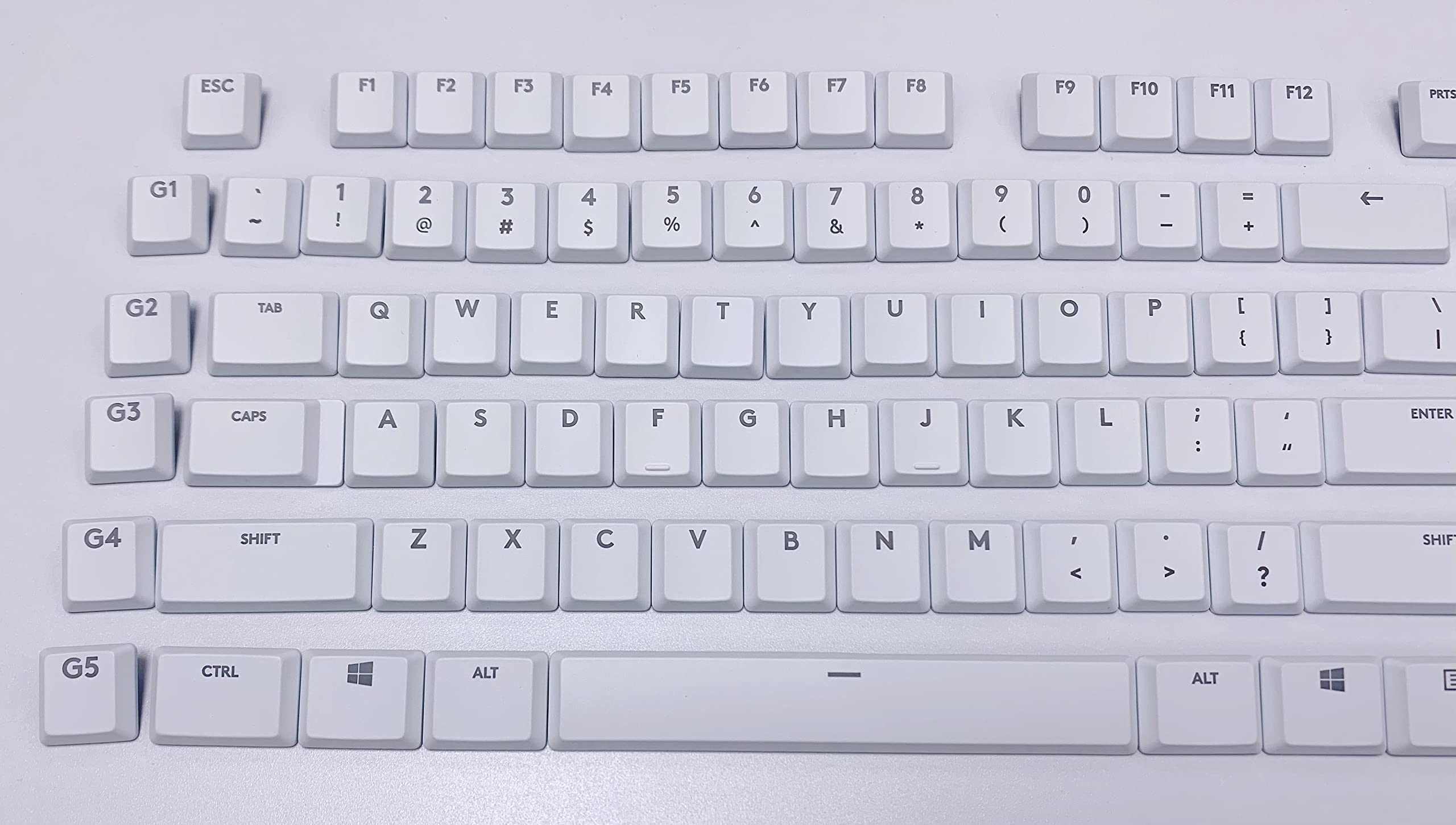 WJ for G915 Full 109 Keycap Replacement G915/G913/G815/G813 TKL RGB Mechanical Gaming Keyboard (g915 White 109 keycaps)