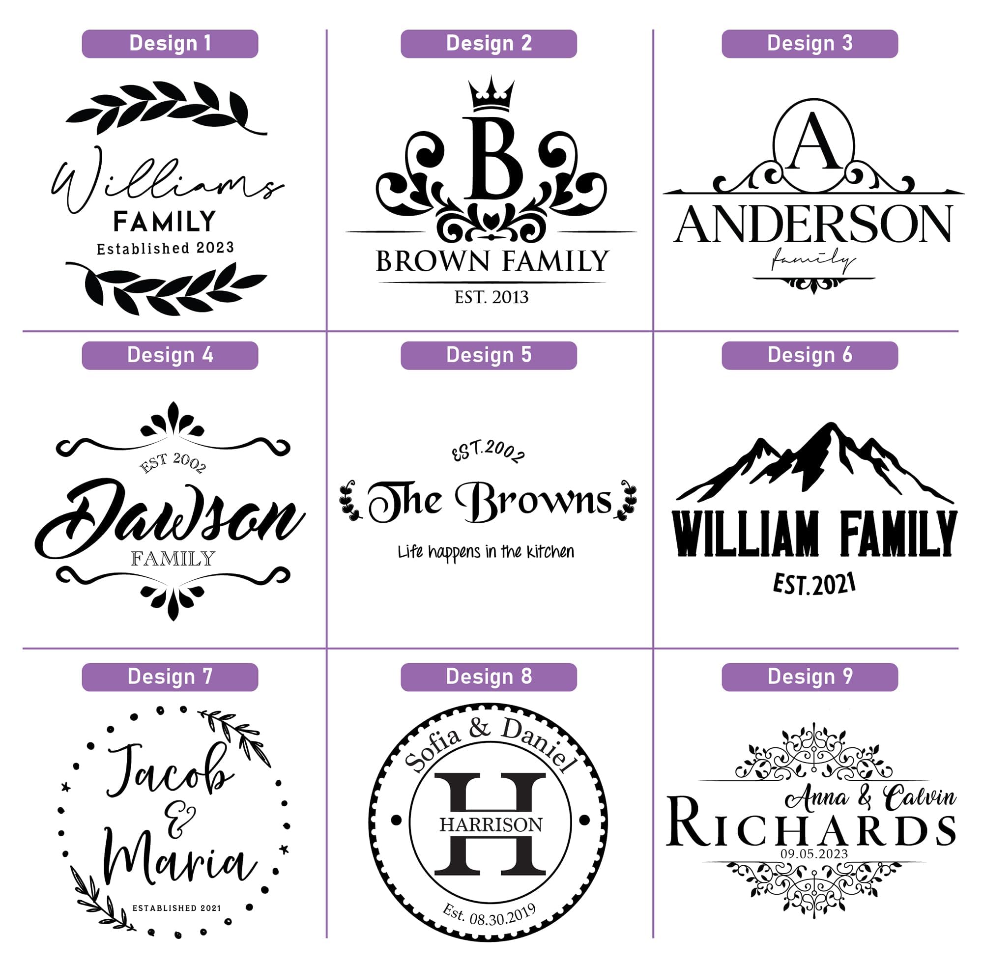 Tayfus Personalized & Monogrammed Cutting Boards - Customized Gifts for Christmas, Wedding, Anniversary, Realtor Closing - Handmade Custom Wooden Chopping Board - Customizable Wood Kitchen Block