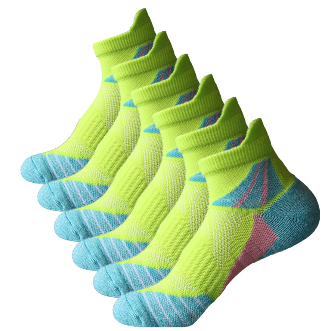 PAIXUN Mens Compression Socks For Men Women Cotton Athletic Running Workout Size 6-13 No Show Low Cut Crew Socks