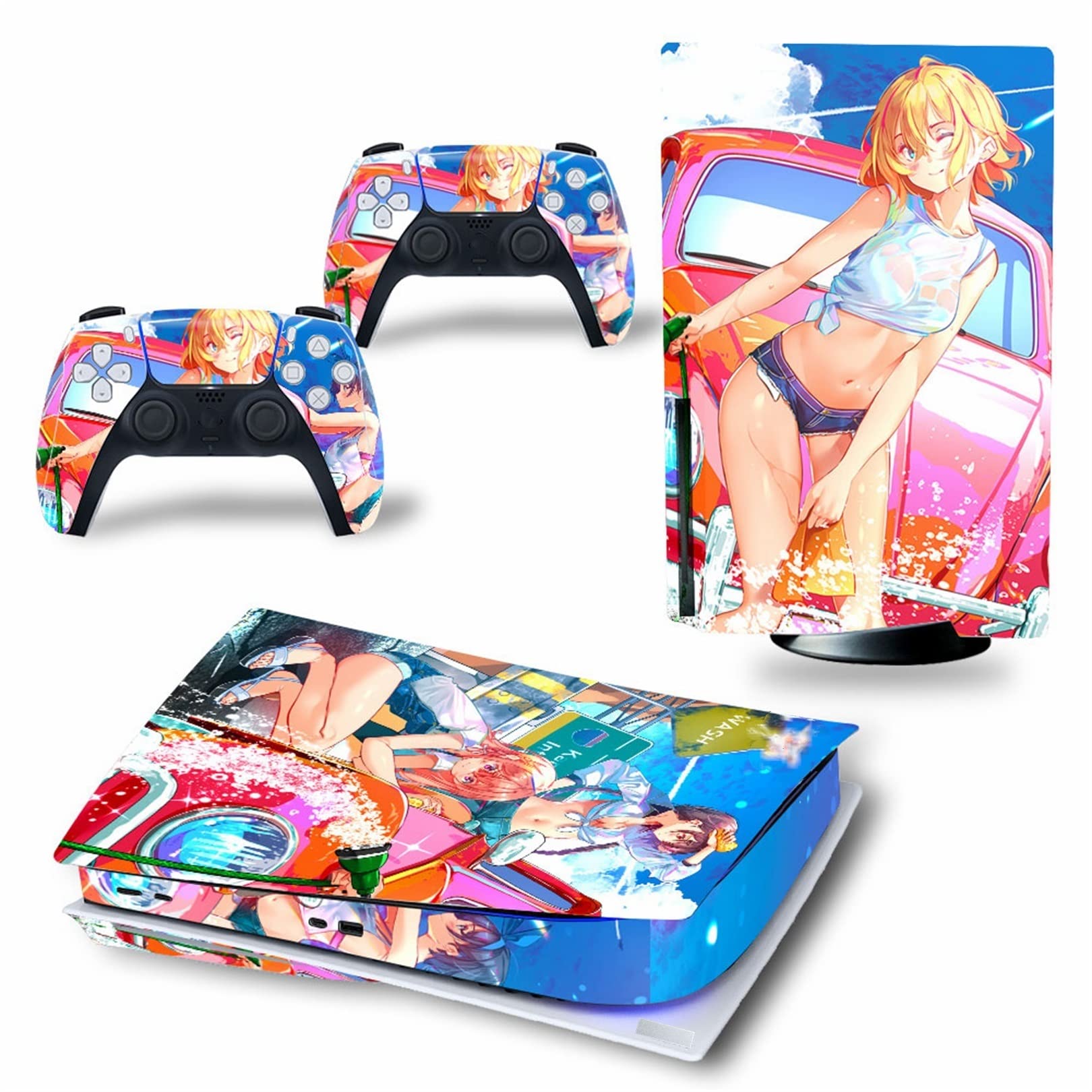 Top factory BUCEN for PS5 Skin Disc Edition & Digital Edition Console and Controller Vinyl Cover Skins Wraps Scratch Resistant, Compatible with for PS5 352613 Anti Scratch (Size : Disc Version)