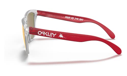 Oakley Frogskins Matte Clear/Matte Translucent Red Prizm Ruby OO9013-J055