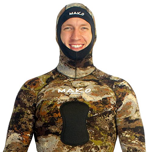 MAKO Spearguns Mens Spearfishing Wetsuit 3D Yamamoto Reef Camo 5mm 2 Piece (Large)