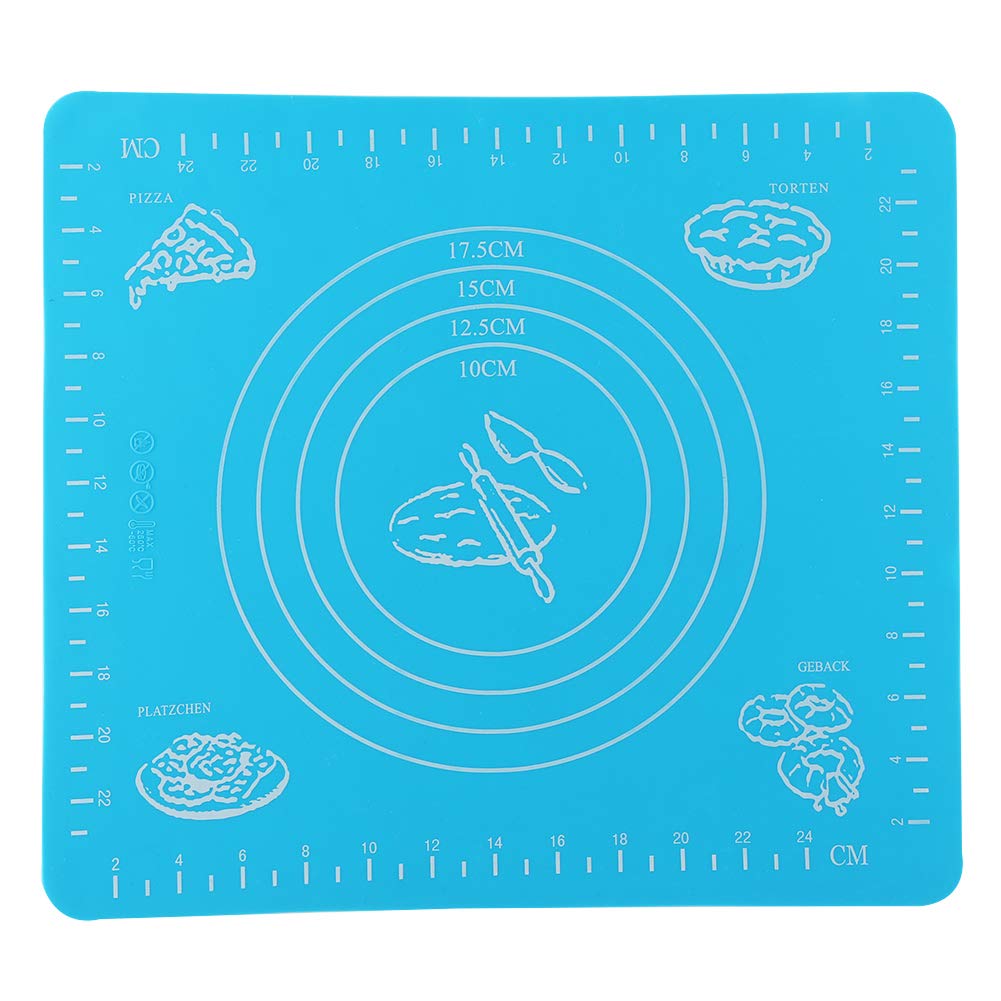 Silicone Baking Mat Non Slip Pastry Mat, Baking Mat 11" x 10'' for Counter, Oven Liner, Pie Crust, Reusable Fondant Mat Extra Thick with Measurement