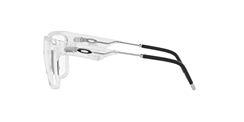 Oakley Men's Ox8028 Nxtlvl Square Prescription Eyewear Frames, Polished Clear/Demo Lens, 58 mm