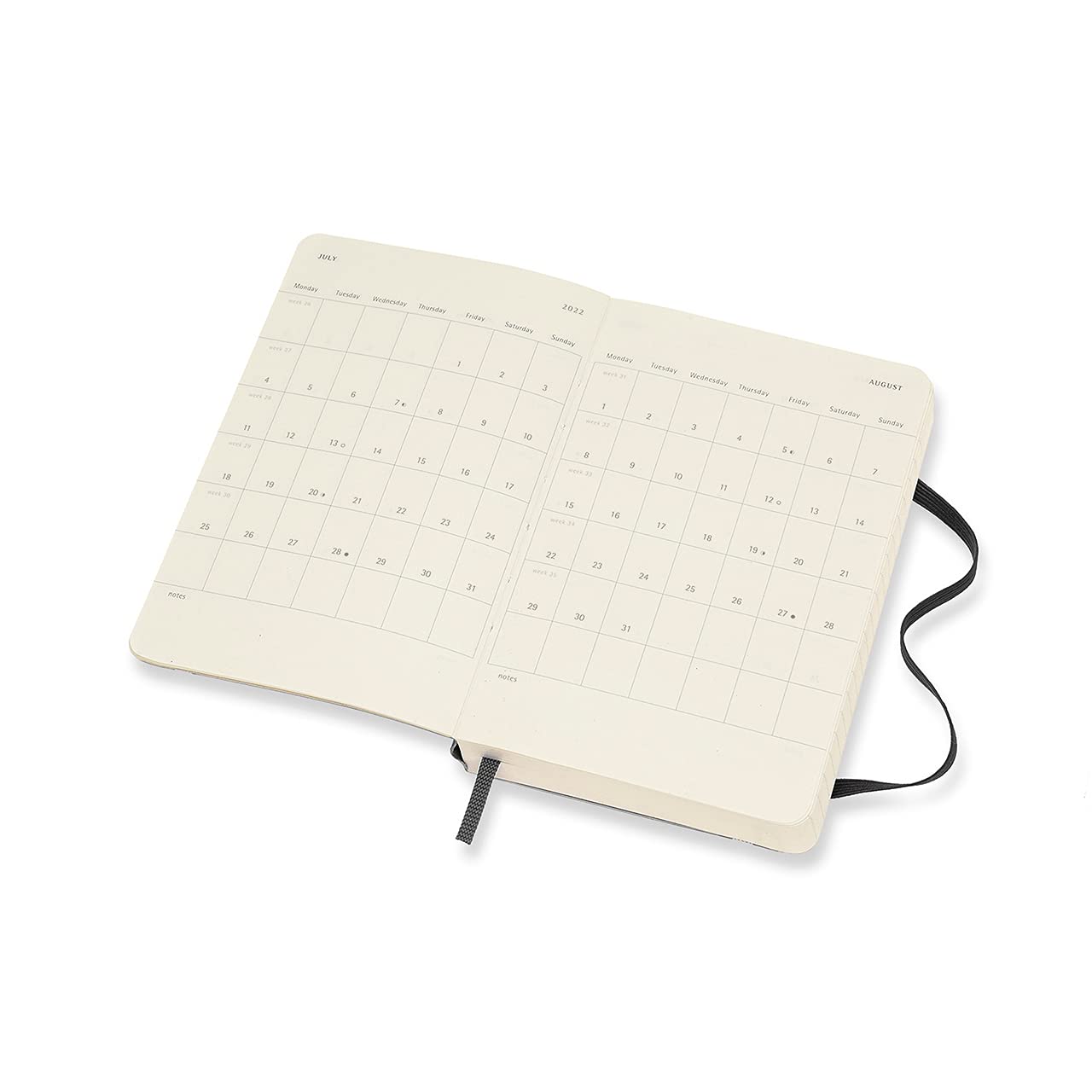 Moleskine Classic 12 Month 2022 Daily Planner, Soft Cover, Pocket (3.5" x 5.5"), Black