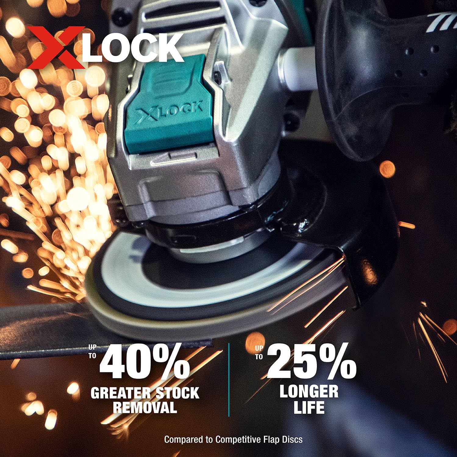 Makita T-03894 X-LOCK 4β1/2" 40 Grit Type 29 Angled Grinding and Polishing Flap Disc for X-LOCK and All 7/8" Arbor Grinders