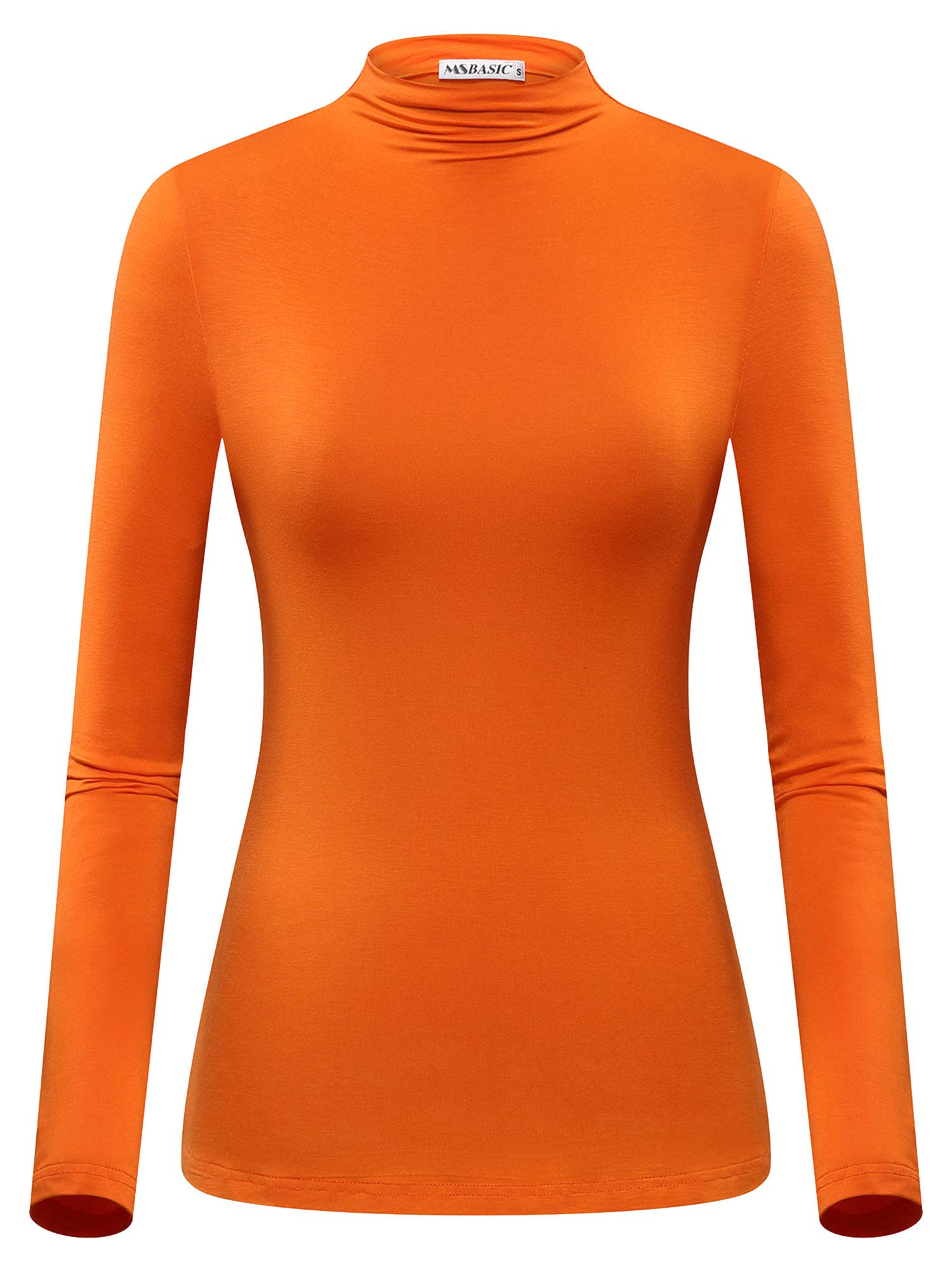MSBASIC Layering Tops for Women Tops Beige Long Sleeve Shirt Women Nude S