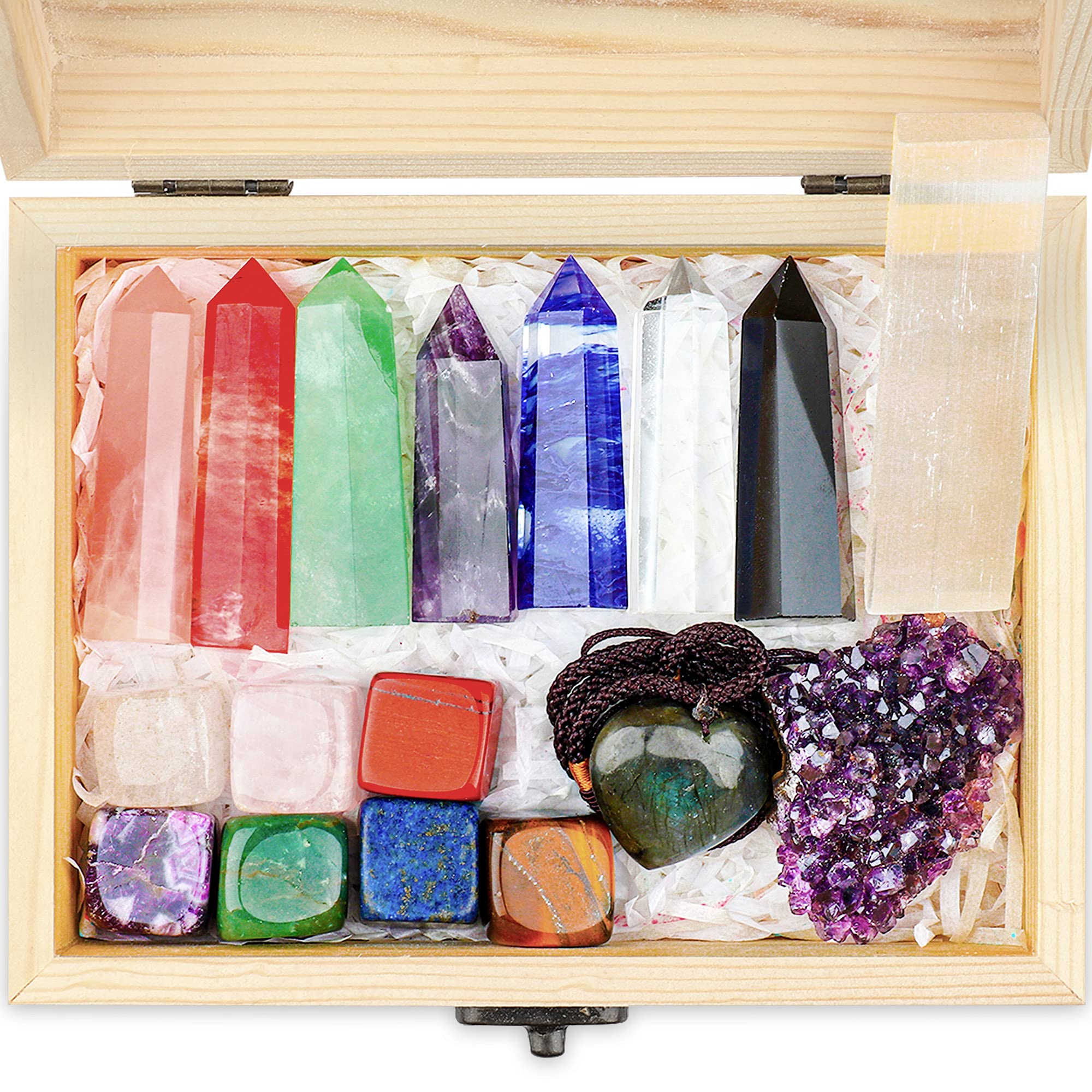 Singing Bowls and Meditation Crystal Wands Box