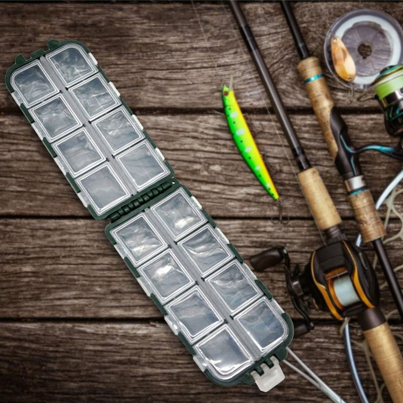 RORUN Portable Tool Box Portable Fishing Tool Box 8 Compartment Small Box Storage Bag Fish Hook Storage Small Box Fishing Accessories