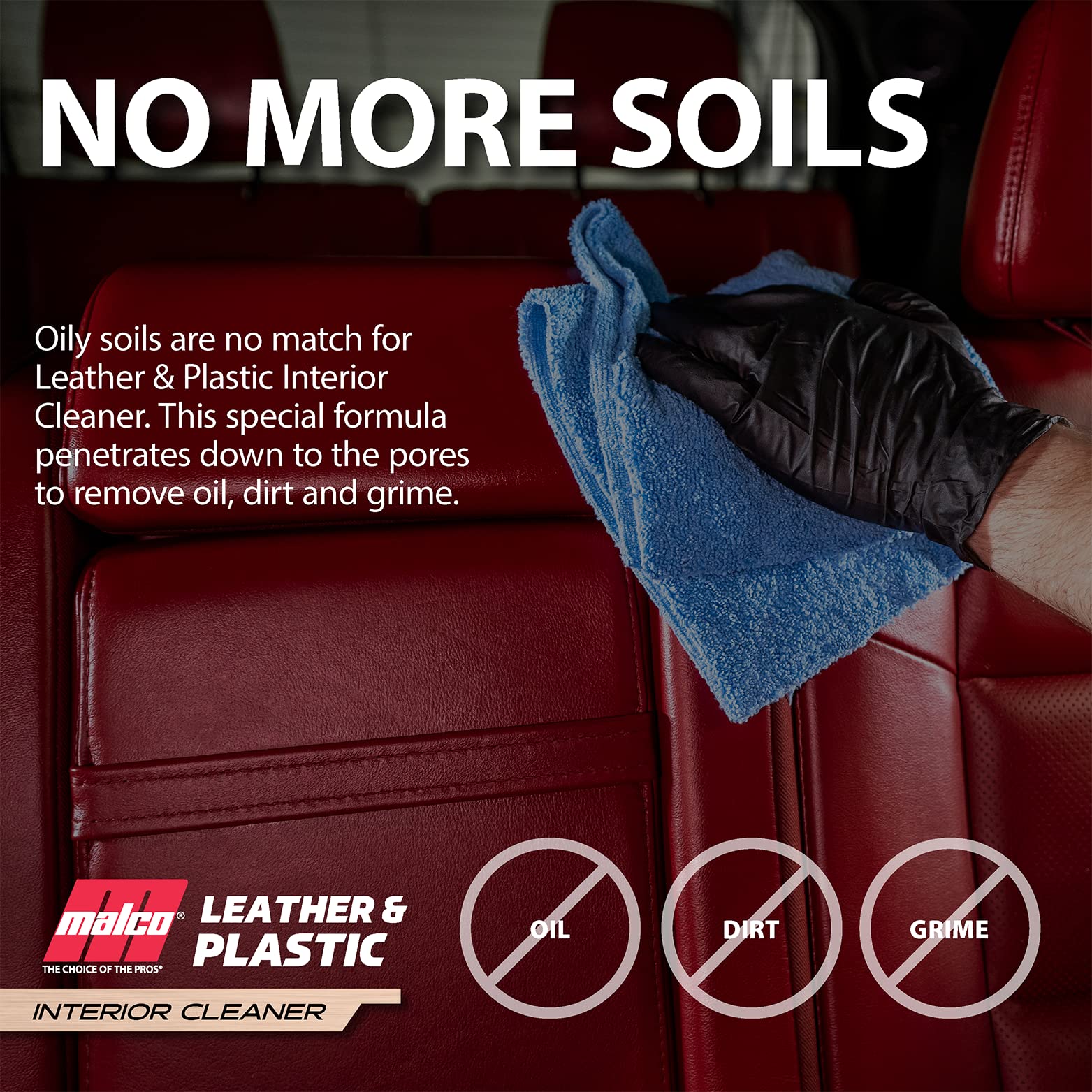 Malco Leather & Plastic Cleaner – Penetrates Deep to Remove Dirt, Grime and Oily Soils/Restores Leather, Plastic and Vinyl/Leaves Surfaces Clean, Shiny and Film-Free / 1 Gallon (100101)