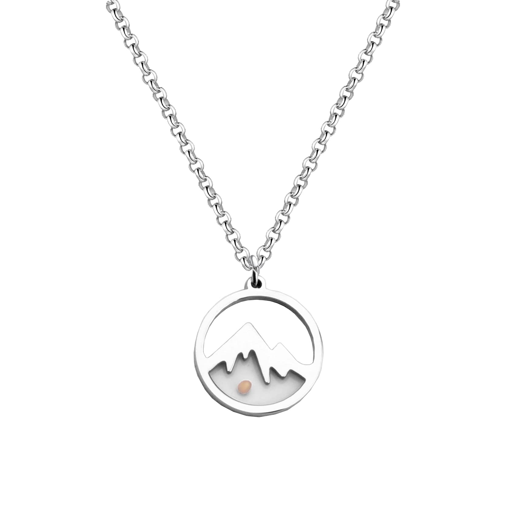 Octjewty Mountain Mustard Seed Jewelry Faith Move Mountains Necklace Bracelet Gift for Christian (Pendant Necklace)