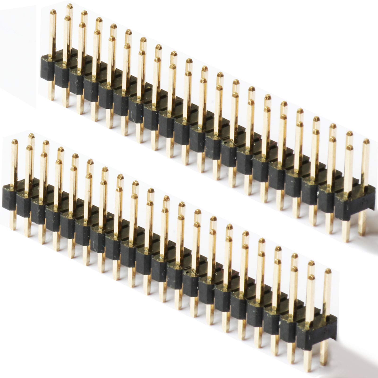 LGDehome 30PCS Break-Away 0.1" 2x20-pin Strip Dual Male Header for Raspberry Pi Zero GPIO