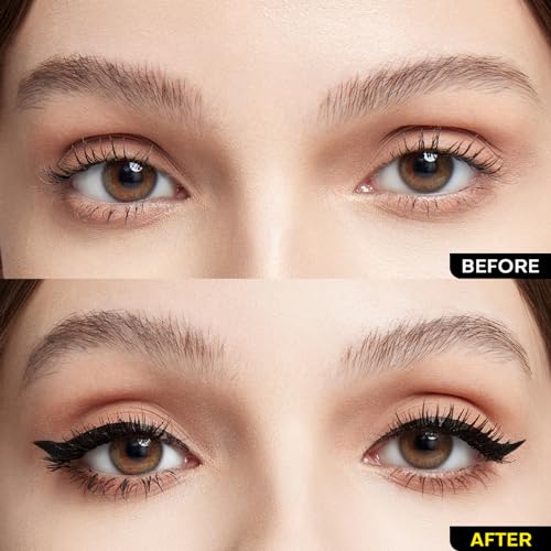 Mistine So Black Eyeliner 2-Piece Smudge Proof Eyeliner with Precise Flex Tip,Ultra-Silky Formula,Quick Drying Liquid Eyeliner Pen,Vegan & Cruelty-Free