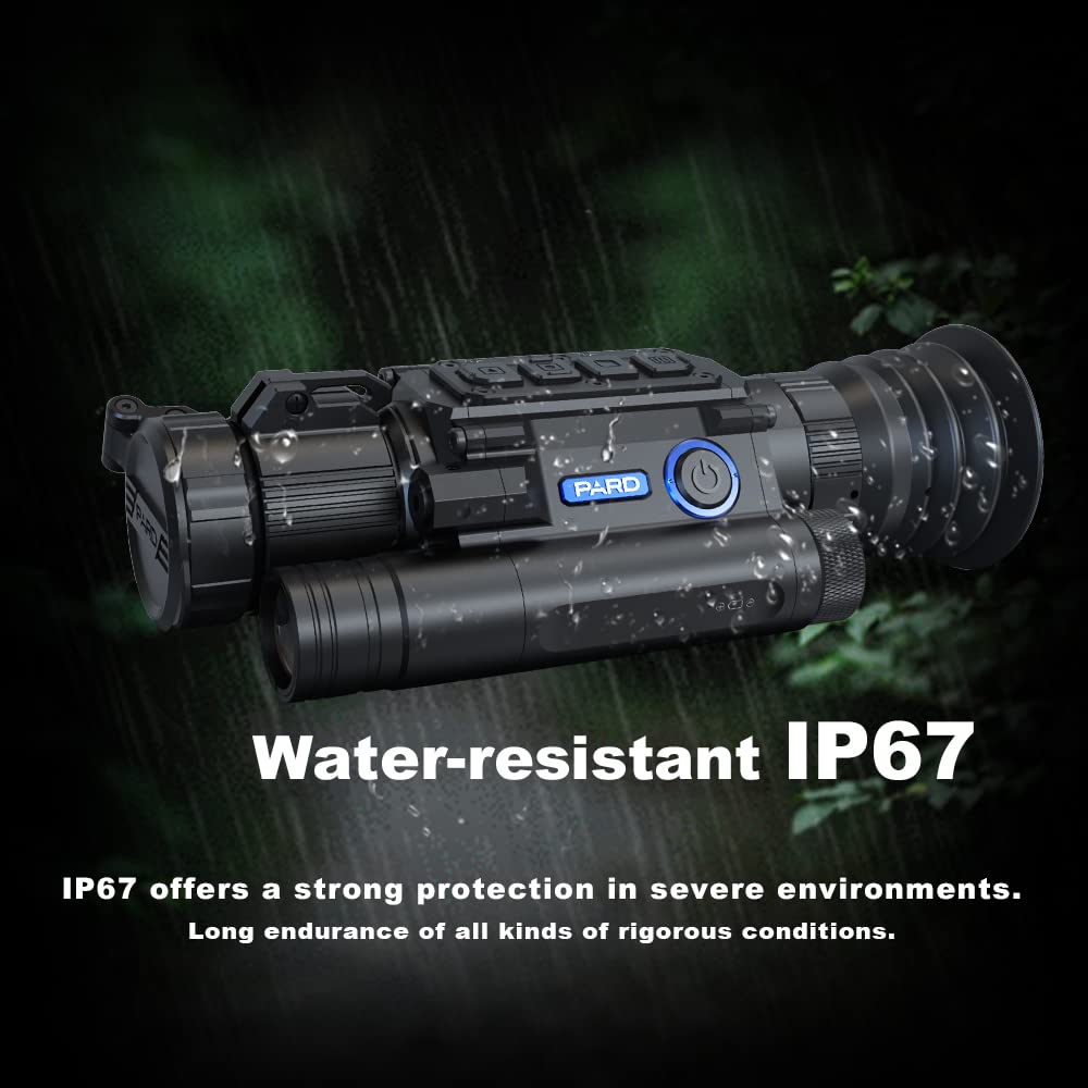 Pard Night Vision Scope, Rifle Scopes with IR850nm, Day/Night Hunting Scope with Calculator, Video Records, Video Record, Wi-Fi, 70mm Lens, NV008S