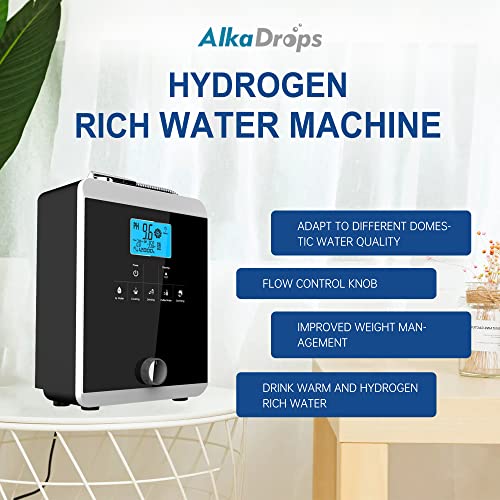 Water Ionizer and Water Purifier Machine,PH 3-11 Alkaline Acid Water Machine,Up to -800mV ORP, 8000 Liters Per Filter,11 Plate Electrode,Regulation Valve to Control PH and ORP/Auto-Cleaning