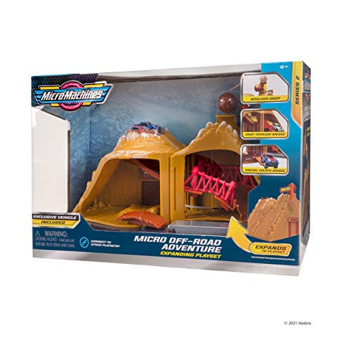 Micro Machines Micro Off-Road Adventure Expandable Playset - Features 1 Exclusive Mini-Vehicle - Collectible Themed Toy Cars β Tiny Vehicles, Huge World β Collect Them All