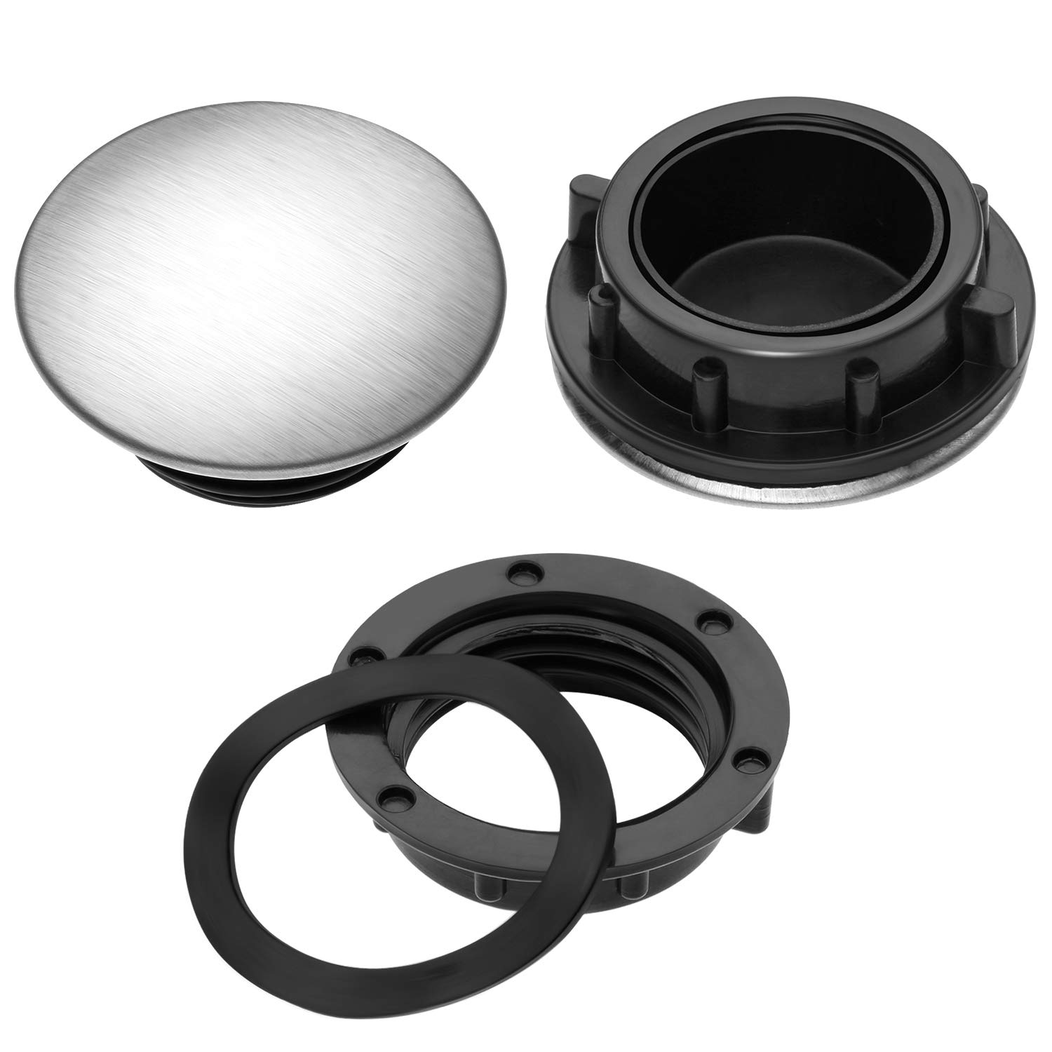 Tatuo Sink Hole Plug Sink Tap Hole Cover Kitchen Faucet Hole Cover Stainless Steel, 2 Packs (1.1 to 1.7 Inch in Diameter)
