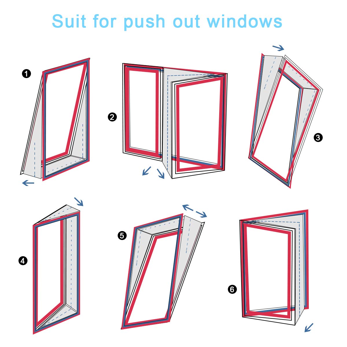 Luxiv 158" Window Seal Kit for Portable Air-Conditioner with Zip and Adhesive Fastener White Airlock Sliding Window Seal Cloth for Mobile AC (158in / 400cm)