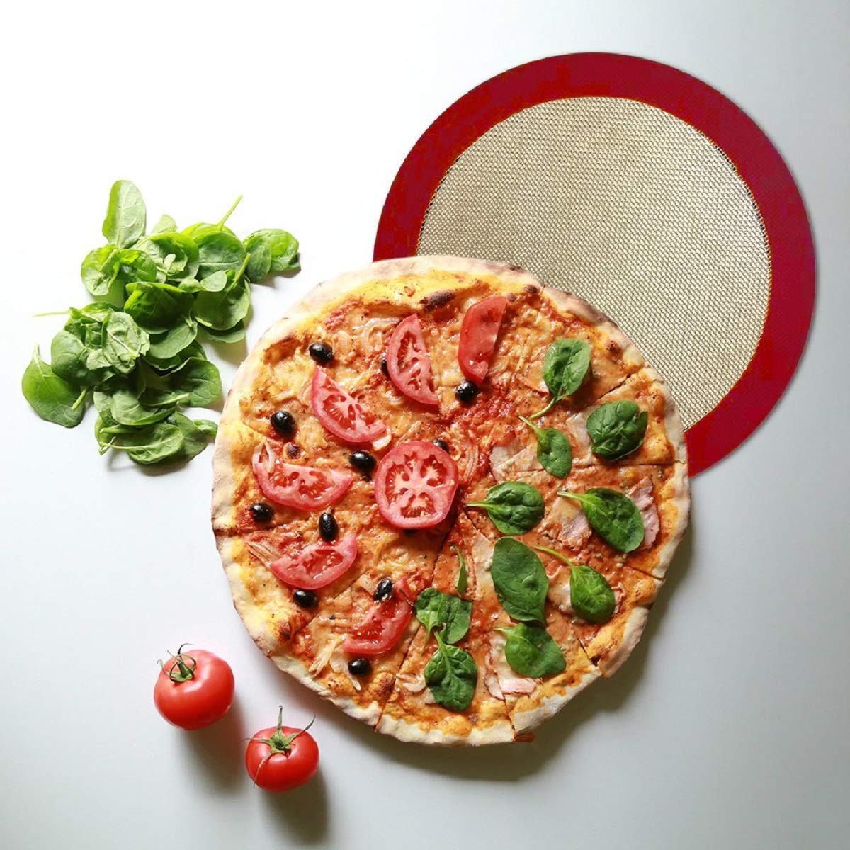 Round Silicone Baking Mat 2 Pack Non Stick Reusable Diameter 6.5 inch Perfect For 7 inch Round Cake Pan Liner Baking Sheets Premium Quality