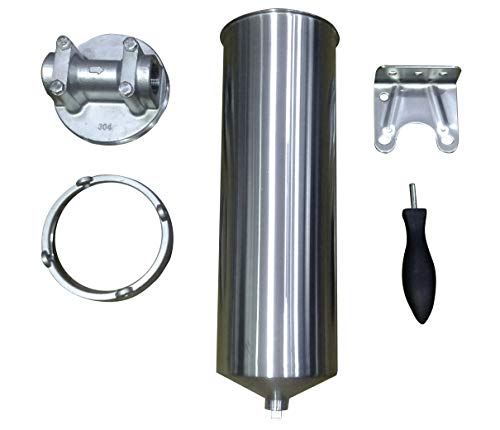 VivoWave Stainless Steel Industrial 10" Filter Housing 3/4" NPT with Drain Port Shelco(1)