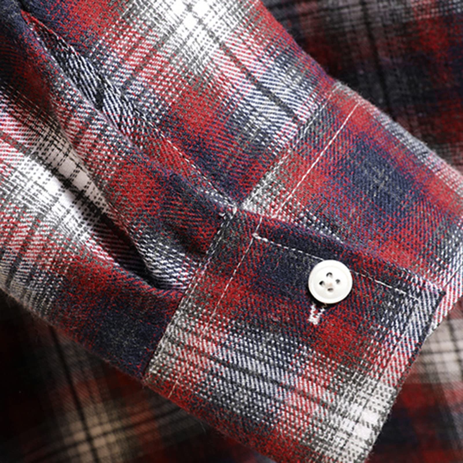 Shacket Jacket Men Oversized Flannel Plaid Shirts for Men Long Sleeve Button Down Shirts Blouse tops Mens Jacket Shirt