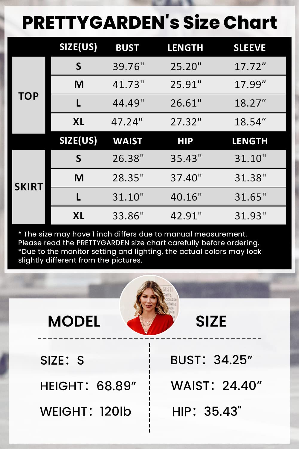 PRETTYGARDEN Women's 2024 Winter 2 Piece Tracksuit Long Sleeve Turtleneck Ribbed Top And Midi Skirt Dress Sets (Black,Medium)
