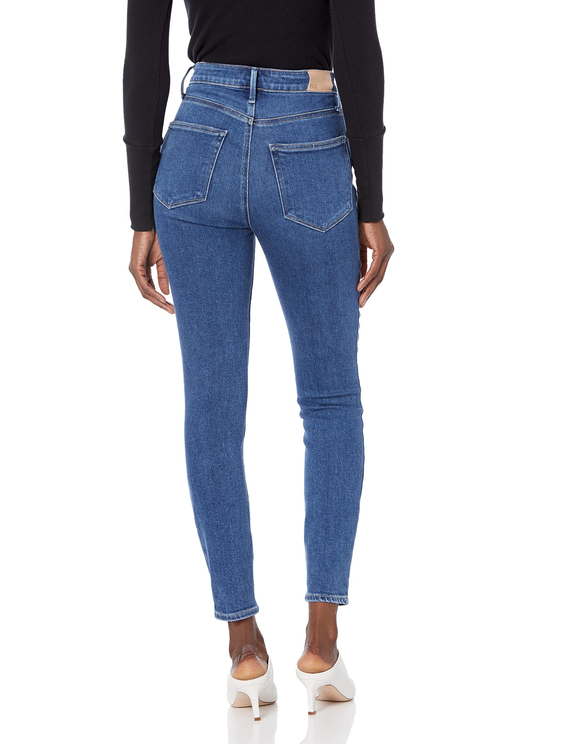 PAIGE Women's Flaunt Cheeky Exposed Button Fly Made for Hourglass Figures in Wonderwall, 32