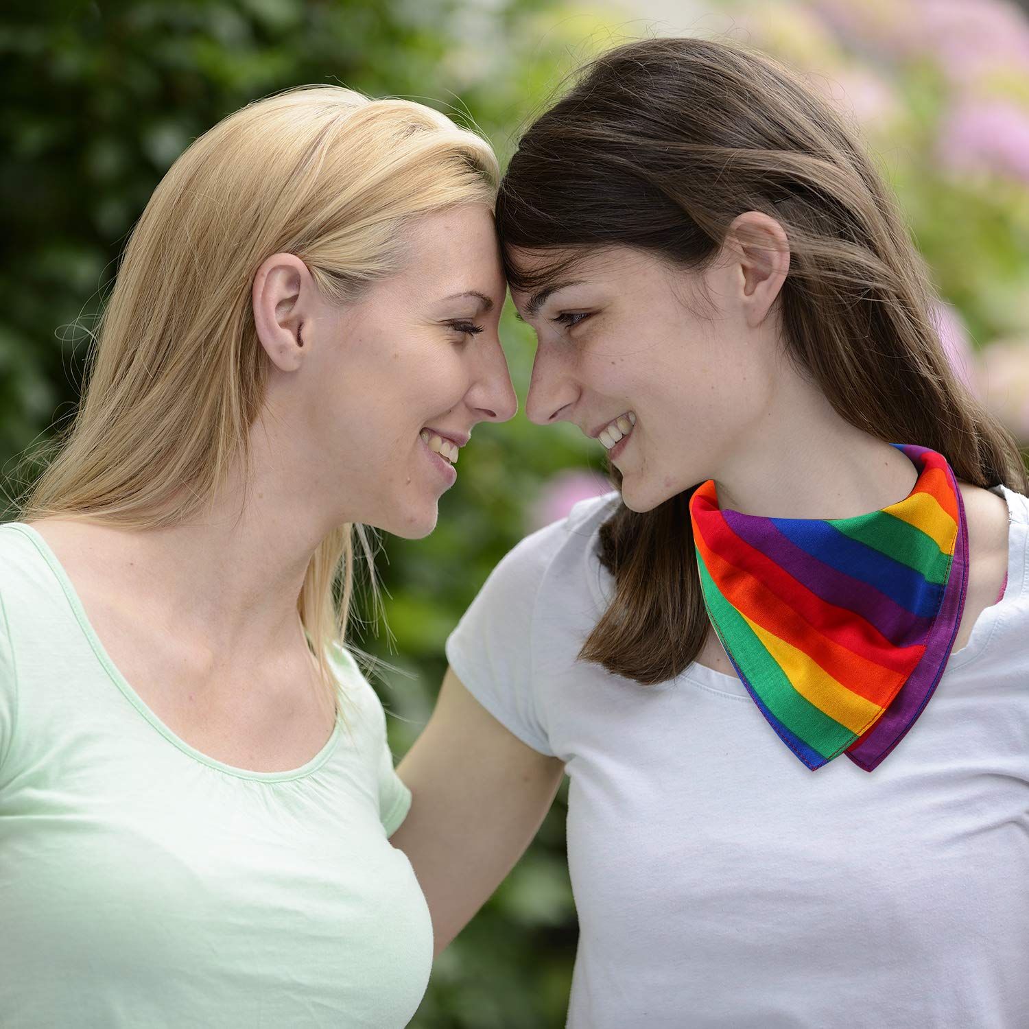 URATOT 6 Pack Gay Pride Headband Pride Rainbow Bandanas Cotton Stripes Rainbow Handkerchiefs, Support LGBT Causes