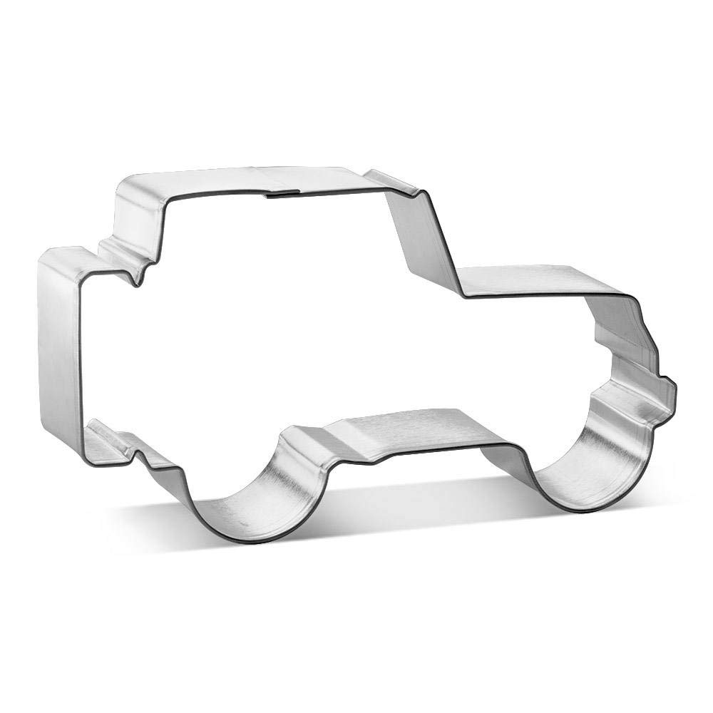 SUV Military/Off Road Truck Vehicle 4.25 Inch Cookie Cutter from The Cookie Cutter Shop β Tin Plated Steel Cookie Cutter β Made in the USA