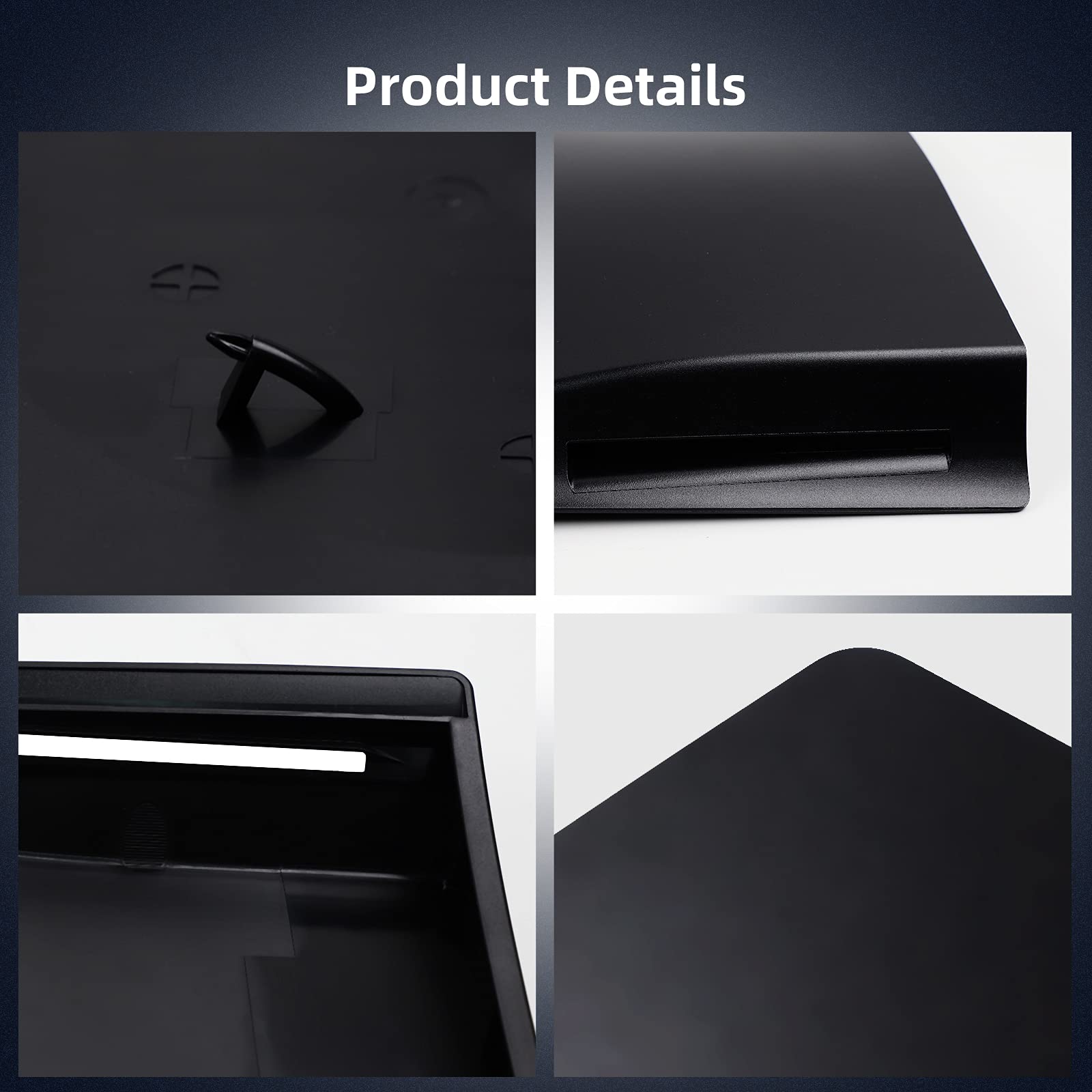 NexiGo PS5 Accessories Plates for Playstation 5 Disc Edition, ABS Anti-Scratch Dustproof Protective Shell Cover, Replacement Face Plate for PS5 Disc Edition (Matte Black)