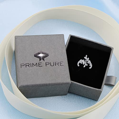 Prime and Pure Olive Branch Leaf Wrap Ring in 925 Sterling Silver (8)