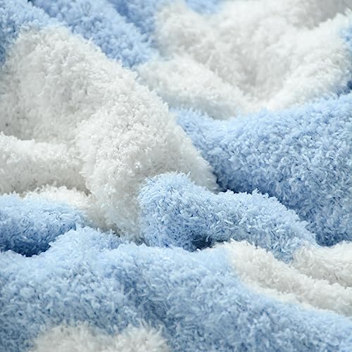 Soft Baby Blanket Baby Cozy Blanket Swaddling Blanket for Newborn Nursery 30x40 Inch Blue Cloud
