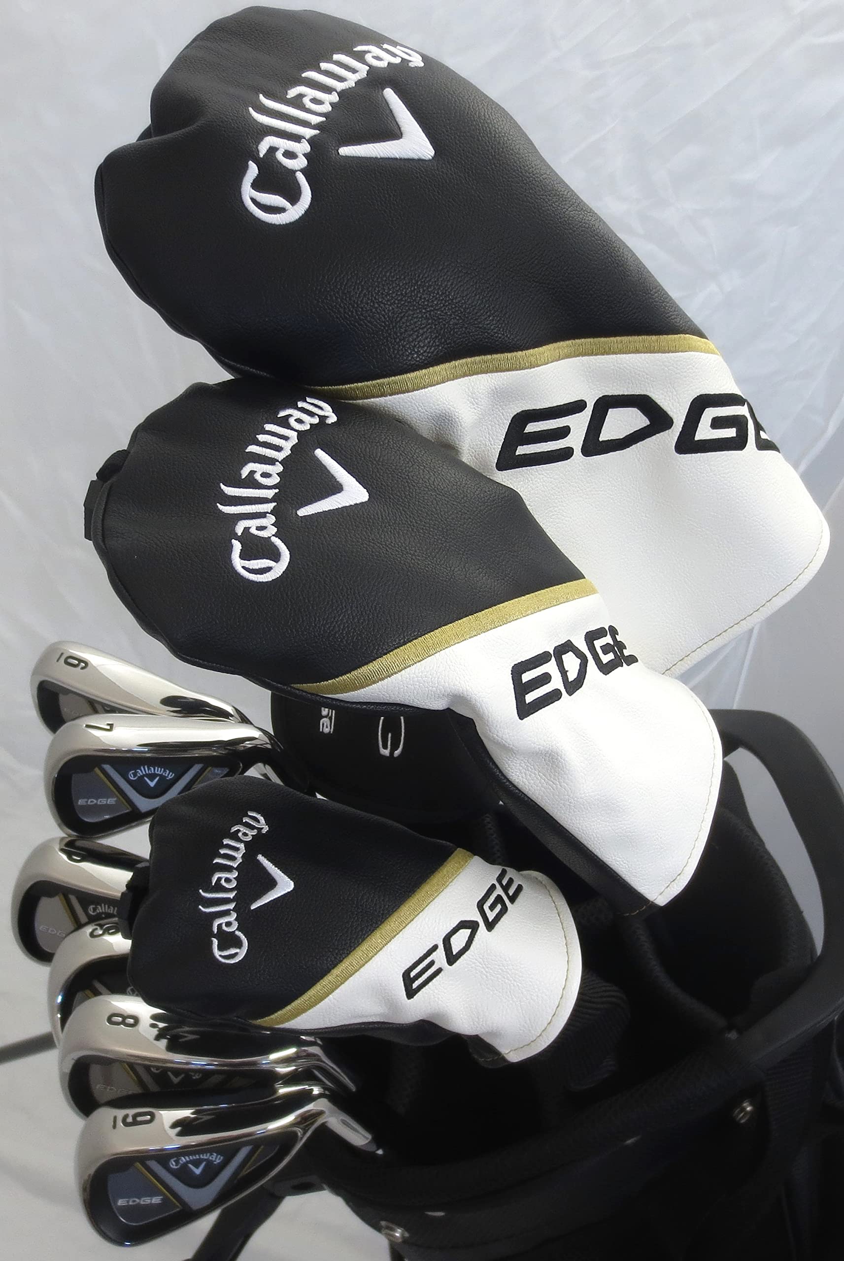 Mens Callaway Complete Golf Set Driver, Fairway Wood, Hybrid, Irons, Putter Clubs Stand Bag Stiff