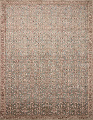 Loloi Angela Rose x Aubrey Blue/Terracotta 5'-0" x 7'-0" Area Rug